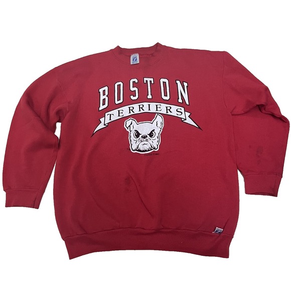 LOGO 7 | Shirts | Vintage Boston Terriers Sweatshirt Mens Large Red ...
